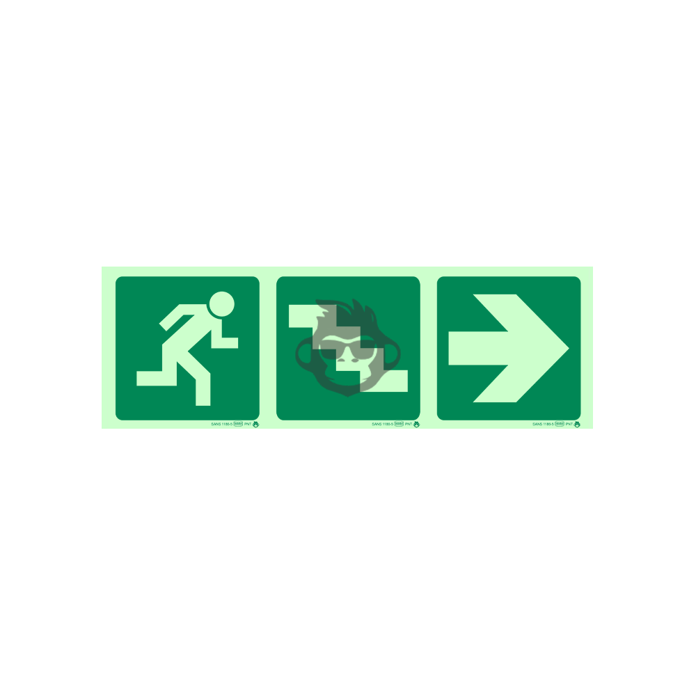 E16 – Running Man Right, Stairs Down and Arrow Right SABS sign ...