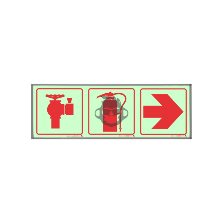 F12 – Fire Extinguisher, Fire Hydrant and Arrow Right SABS sign ...