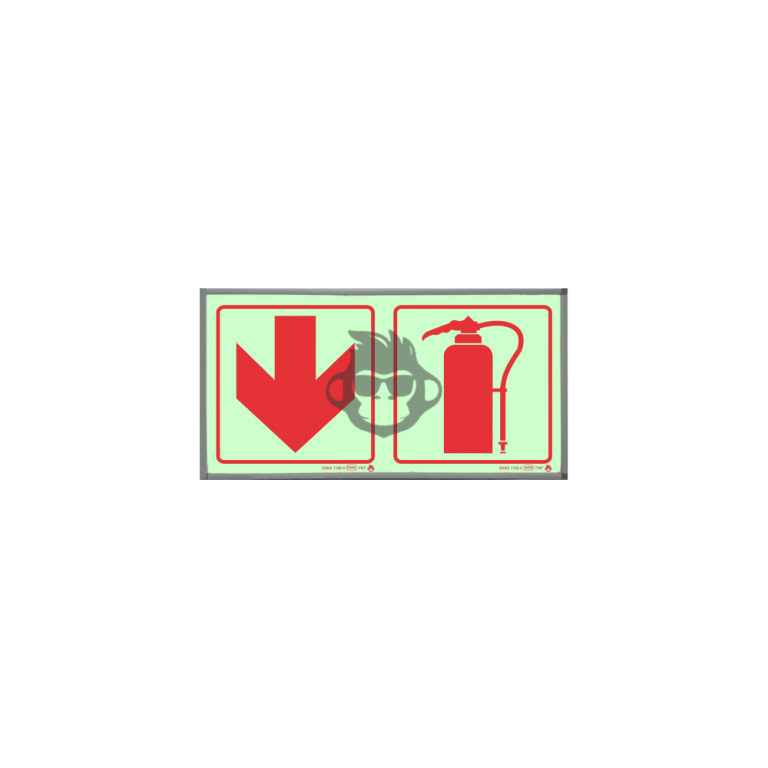 F13 – Fire Extinguisher and Arrow Down SABS sign – Printantics home of ...