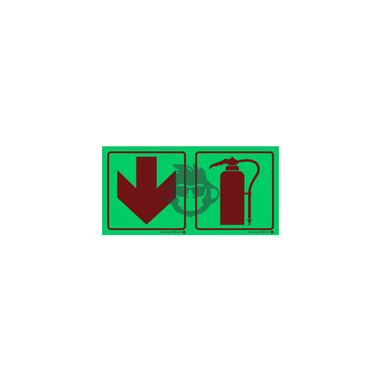 F13 – Fire Extinguisher and Arrow Down SABS sign – Printantics home of ...